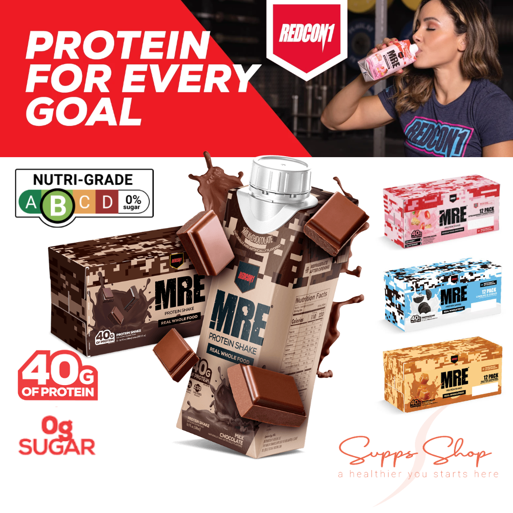 REDCON1 MRE 40G High Protein Low Carb Shake RTD Ready to Drink ,12x500 – SuppsShop.com